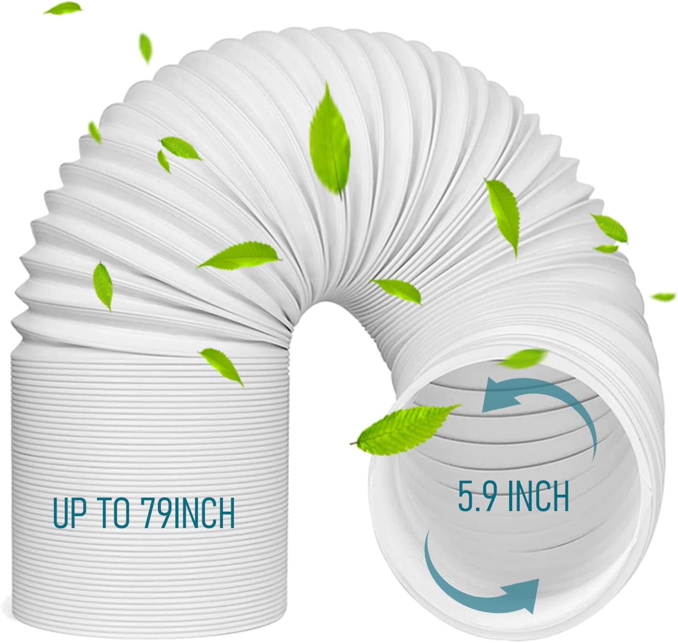 Portable Air Conditioner Hose with 5.9" Diameter & 80" Length Anti ...