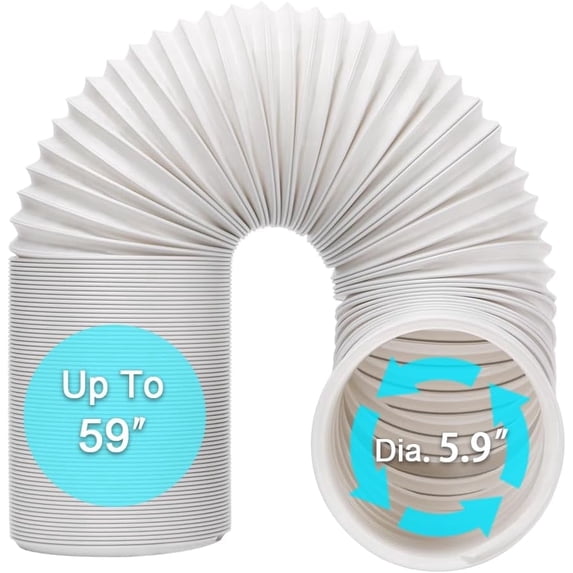 Portable Air Conditioner Hose, Portable Exhaust Vent Hose with 5.9 Inch ...
