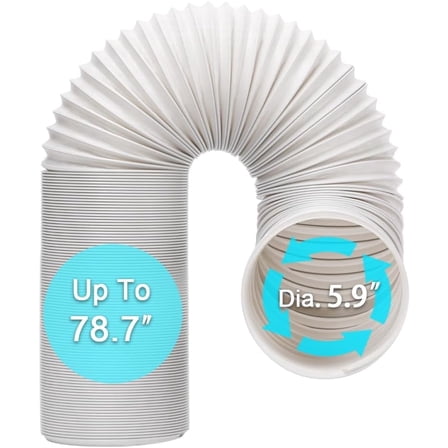Exhaust Hose for Portable Air Conditioner, 5" Diameter AC Vent Hose ...