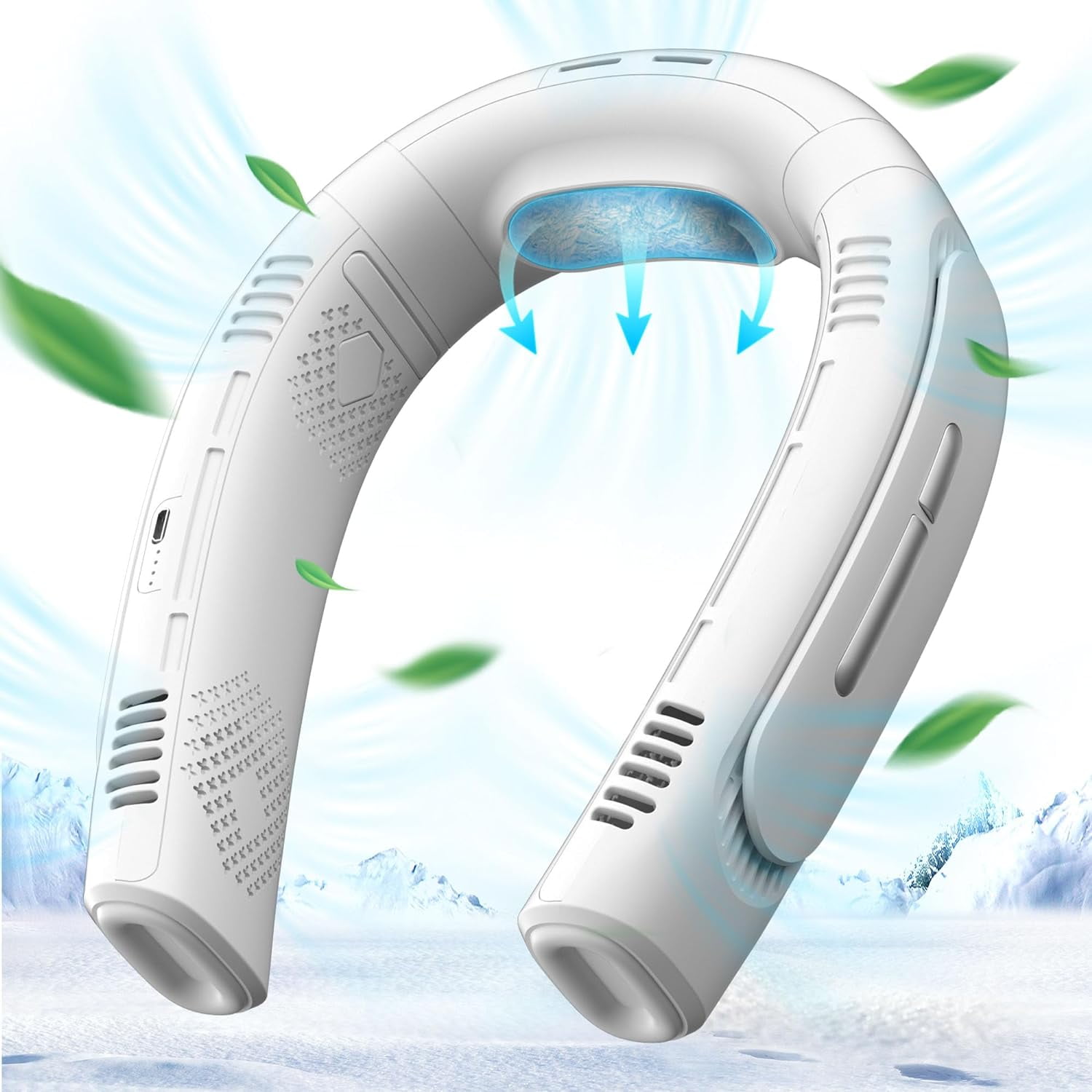 Portable Air Conditioner Neck Fan Semiconductor Cooling Bladeless Fan ...