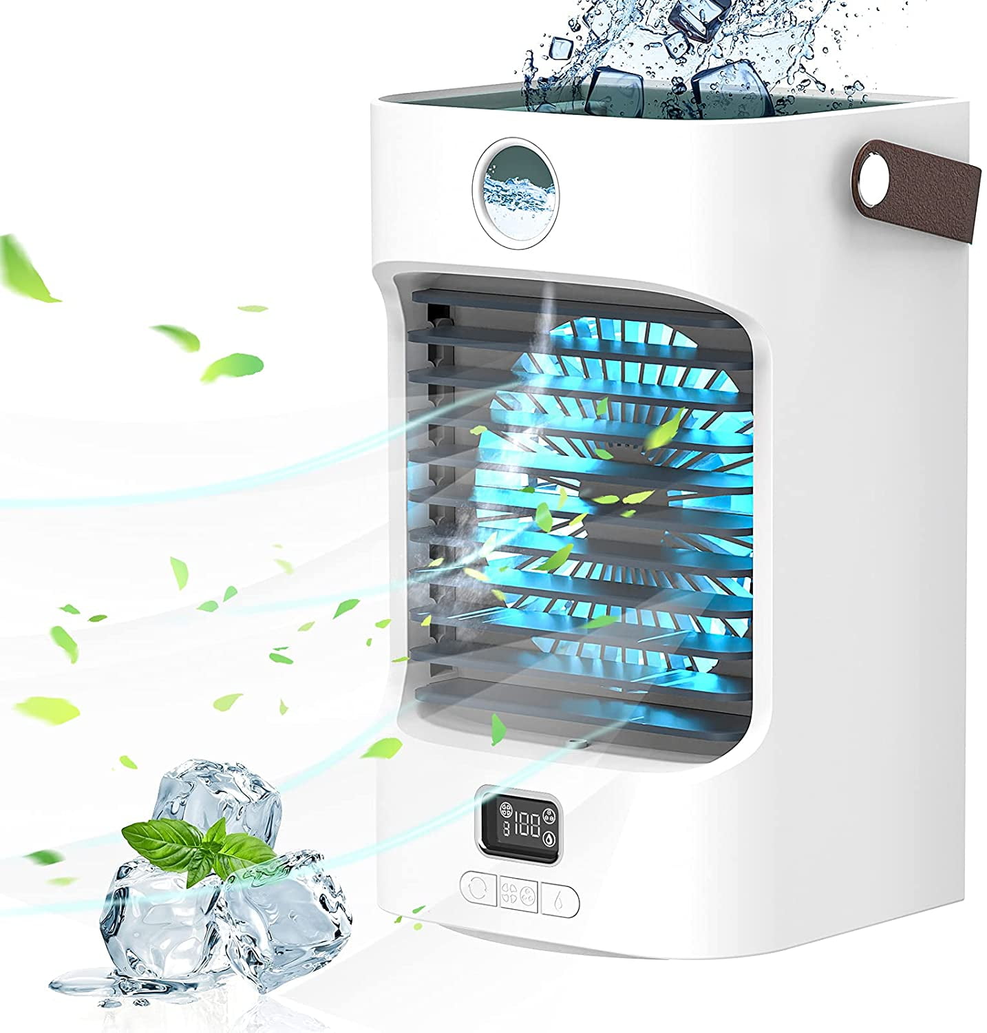 Portable Air Conditioner,Personal Air Cooler Fan,120°Auto Oscillation ...