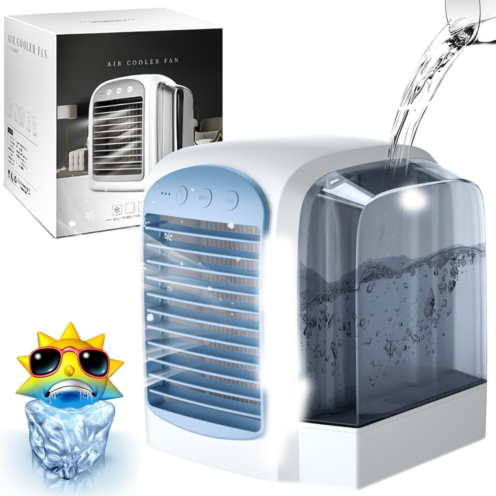 Portable Air Conditioner Personal USB Mini AC Unit with Dynamic Ice ...