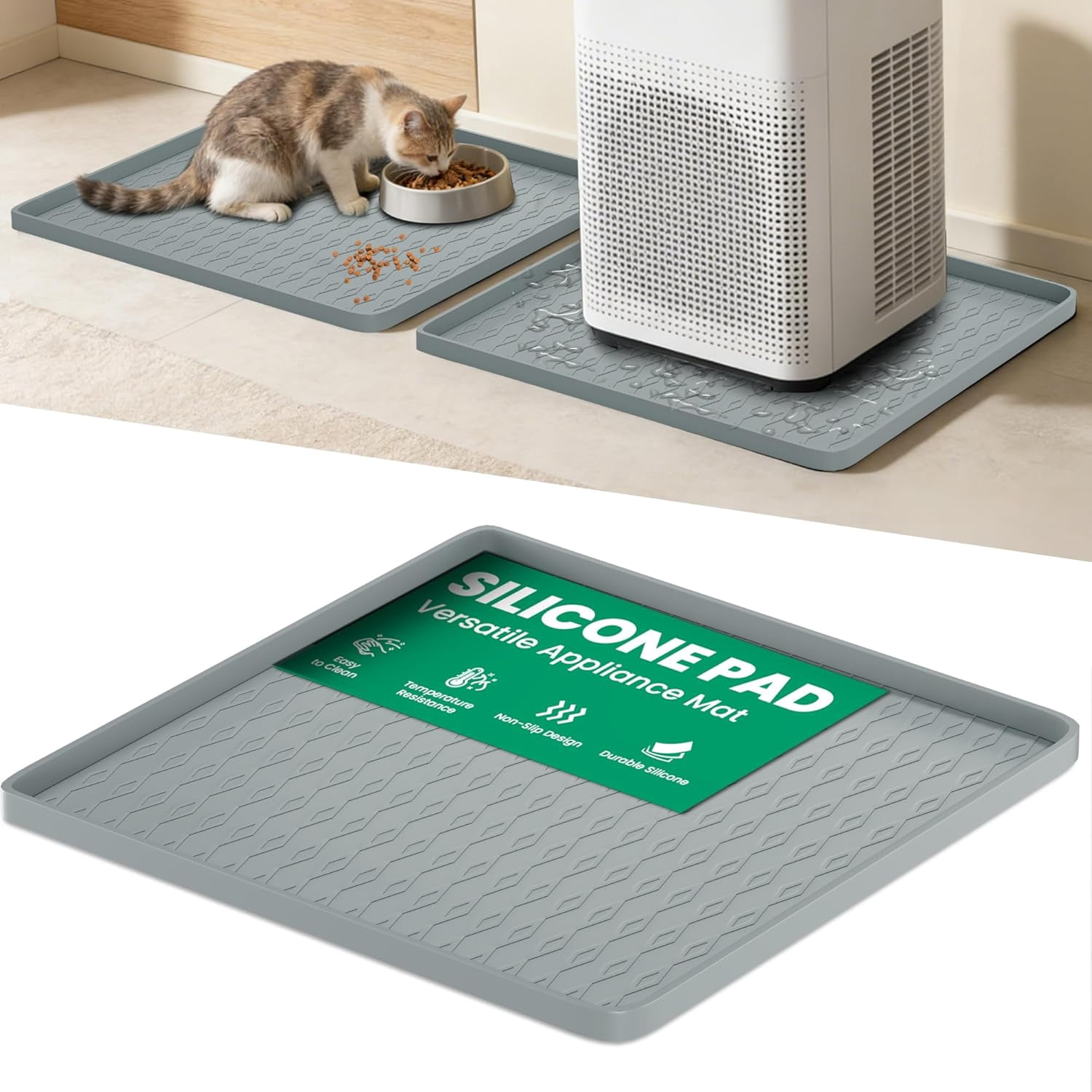 Portable Air Conditioner Silicone Mat: 20''x20''x0.7'' Waterproof ...