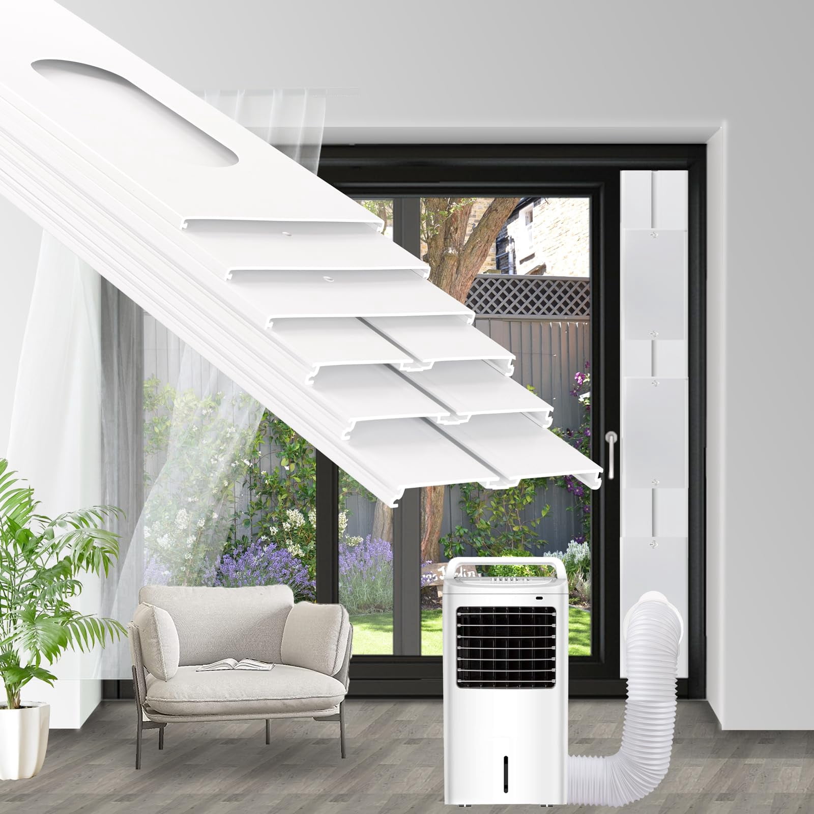 Portable Air Conditioner Sliding Door Vent Kit 2024 Upgrade Window For ...