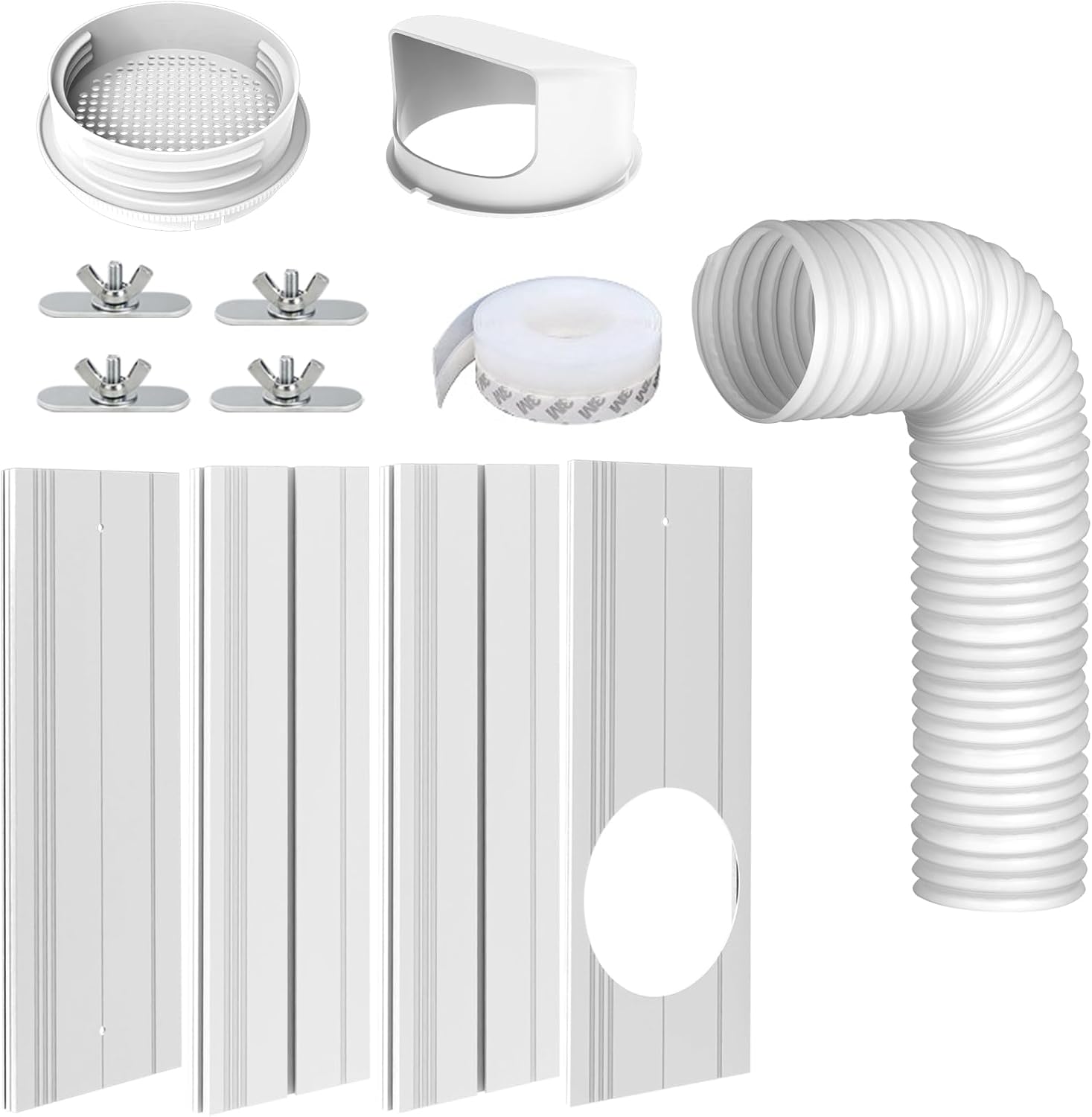 Portable Air Conditioner Window Kit with 5.9" Anti-clockwise Exhaust ...