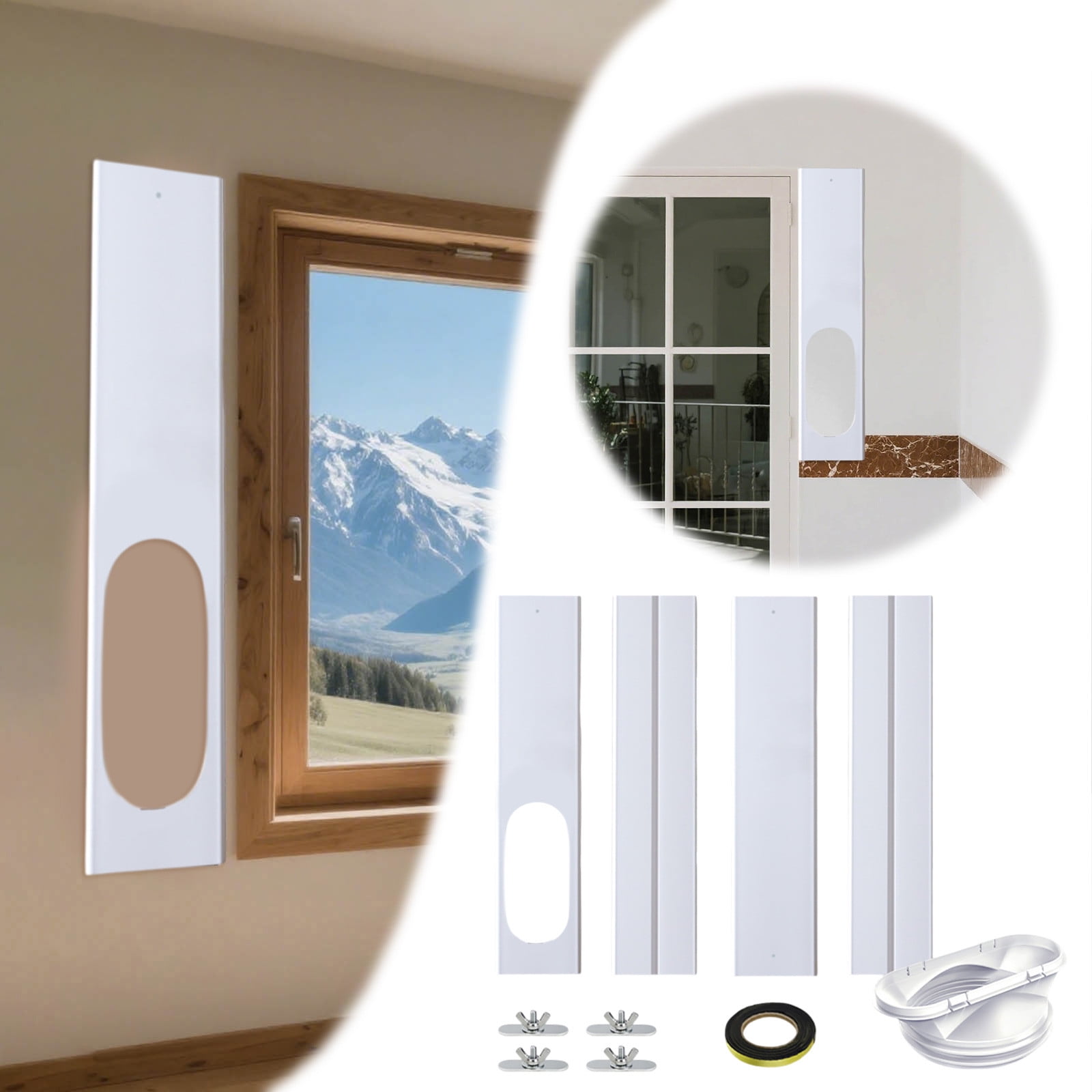 Portable Air Conditioner Window Kit - Adjustable Sliding Window Seal ...