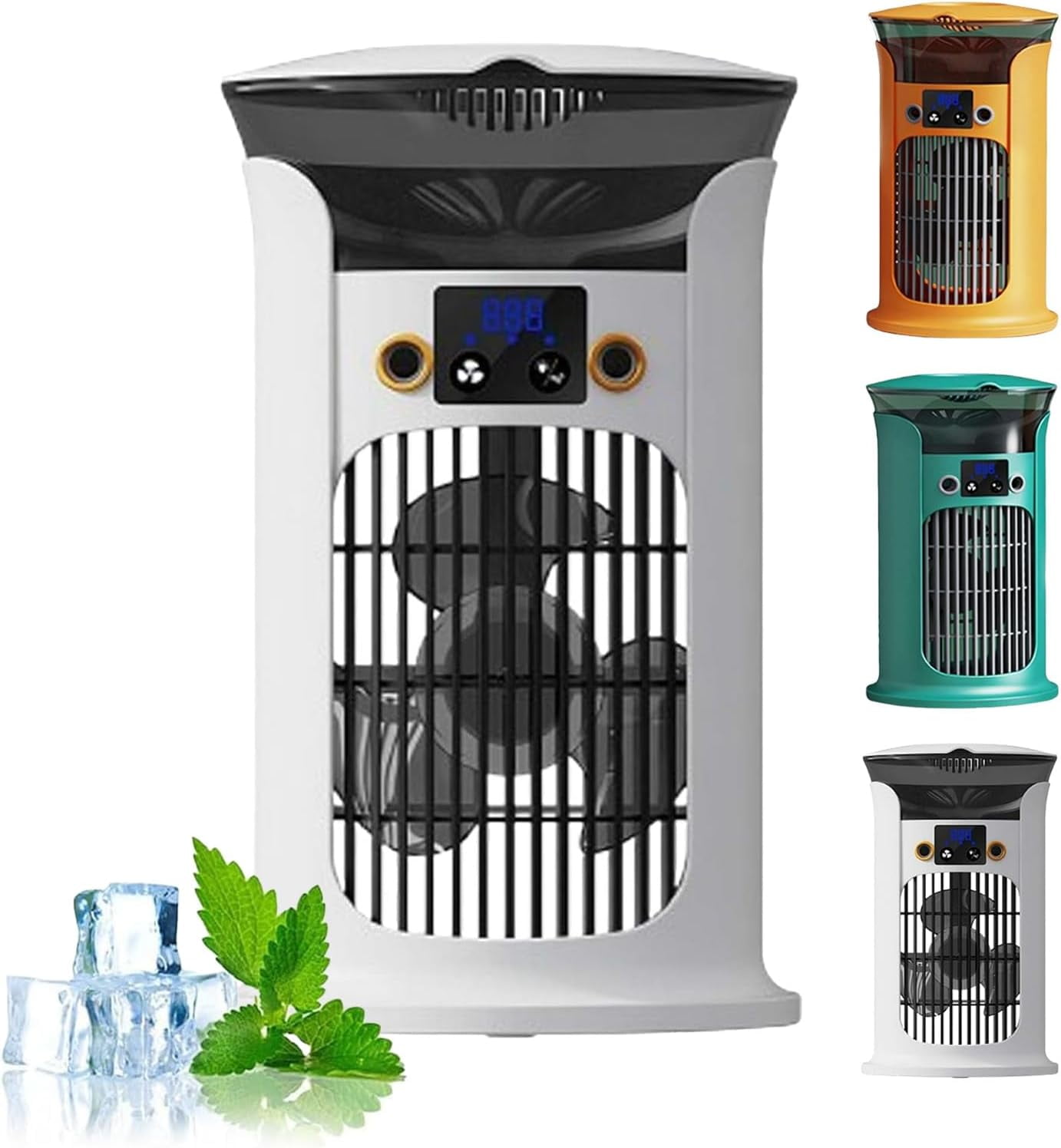 Portable Air Conditioner with Dual Mist, 3-Speed Cooling Fan, USB ...