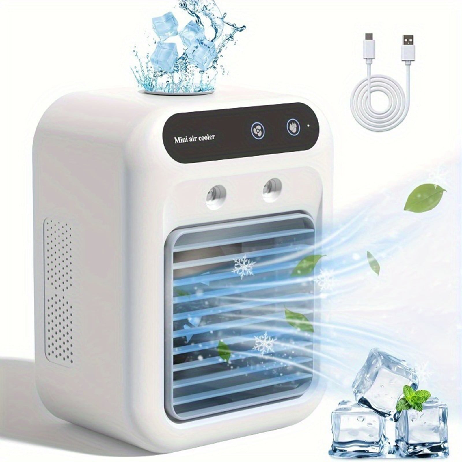 Portable Air Conditioners, 25W Rechargeable Mini Portable AC Unit 2 ...