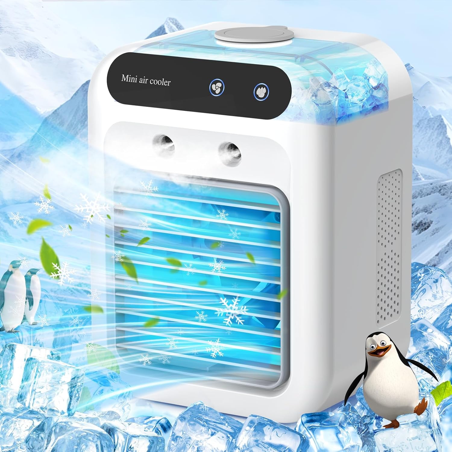 Portable Air Conditioners, 3-In-1 Cooling Fan Air Conditioner with 2 ...