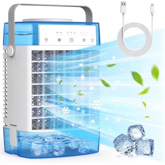 Portable Air Conditioners,3-Speed Small AC Unit, Evaporative Air Cooler ...