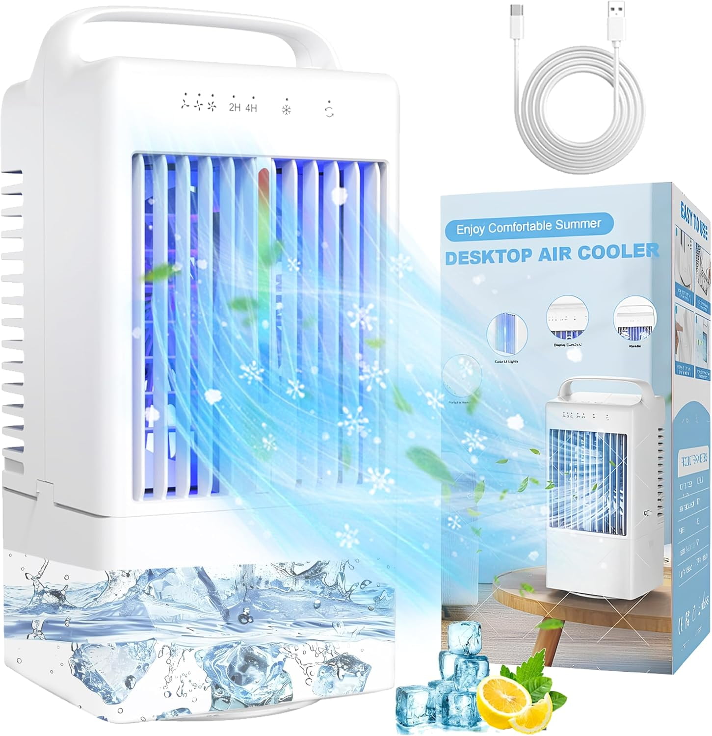 Portable Air Conditioners, 90° Auto-Oscillating Evaporative Air Cooler ...