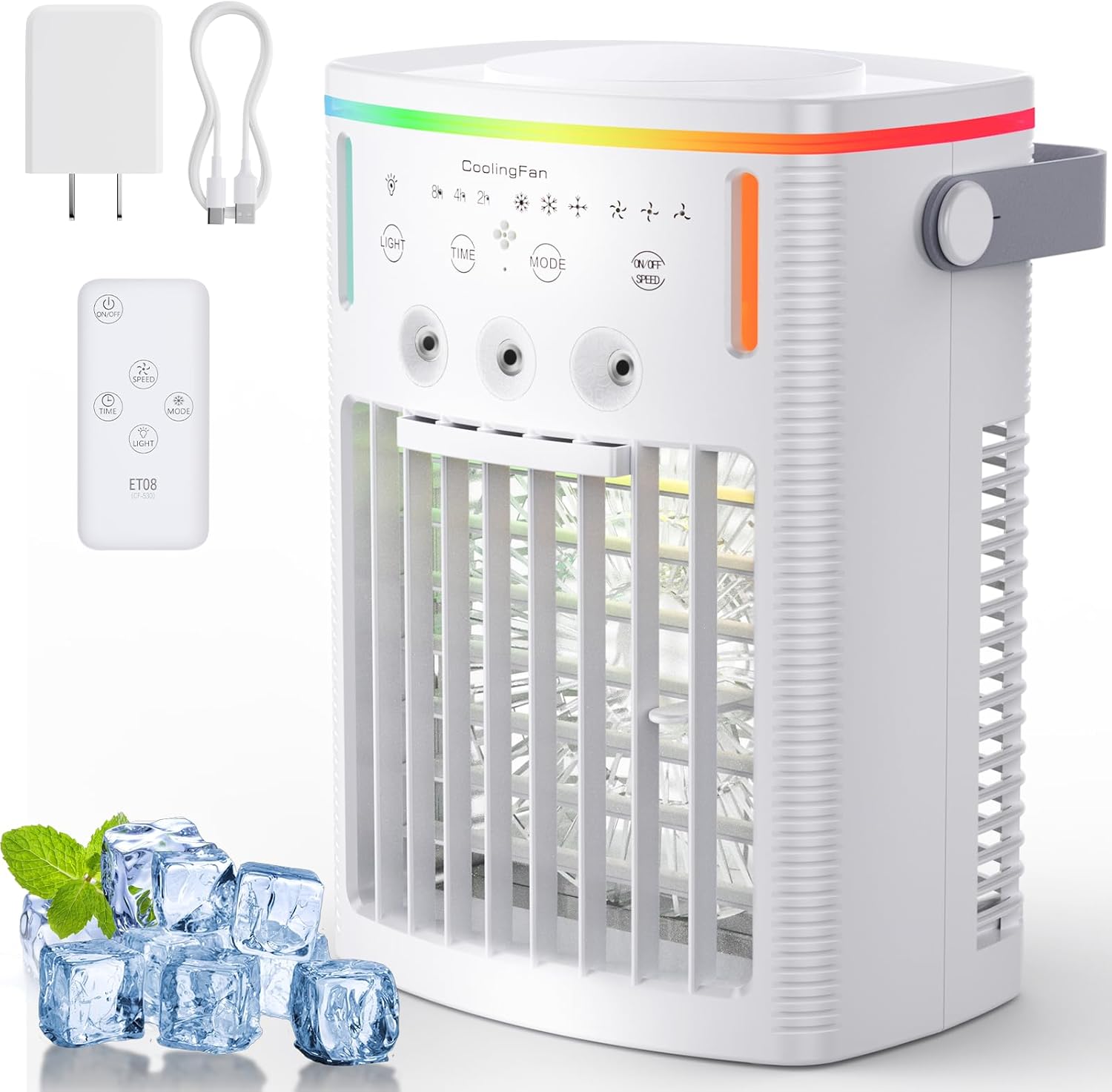 Portable Air Conditioners,Evaporative Air Cooler with 1000ML Water Tank ...