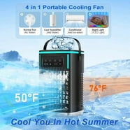 Be Home Portable Air Conditioner Fan, Dual Water Tanks, Mini Desk AC, 3 ...