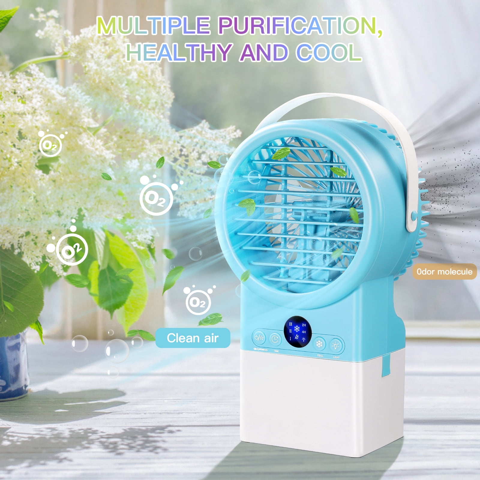 Portable Air Conditioners Fan, Air Cooler Evaporative Personal, 3 Wind ...