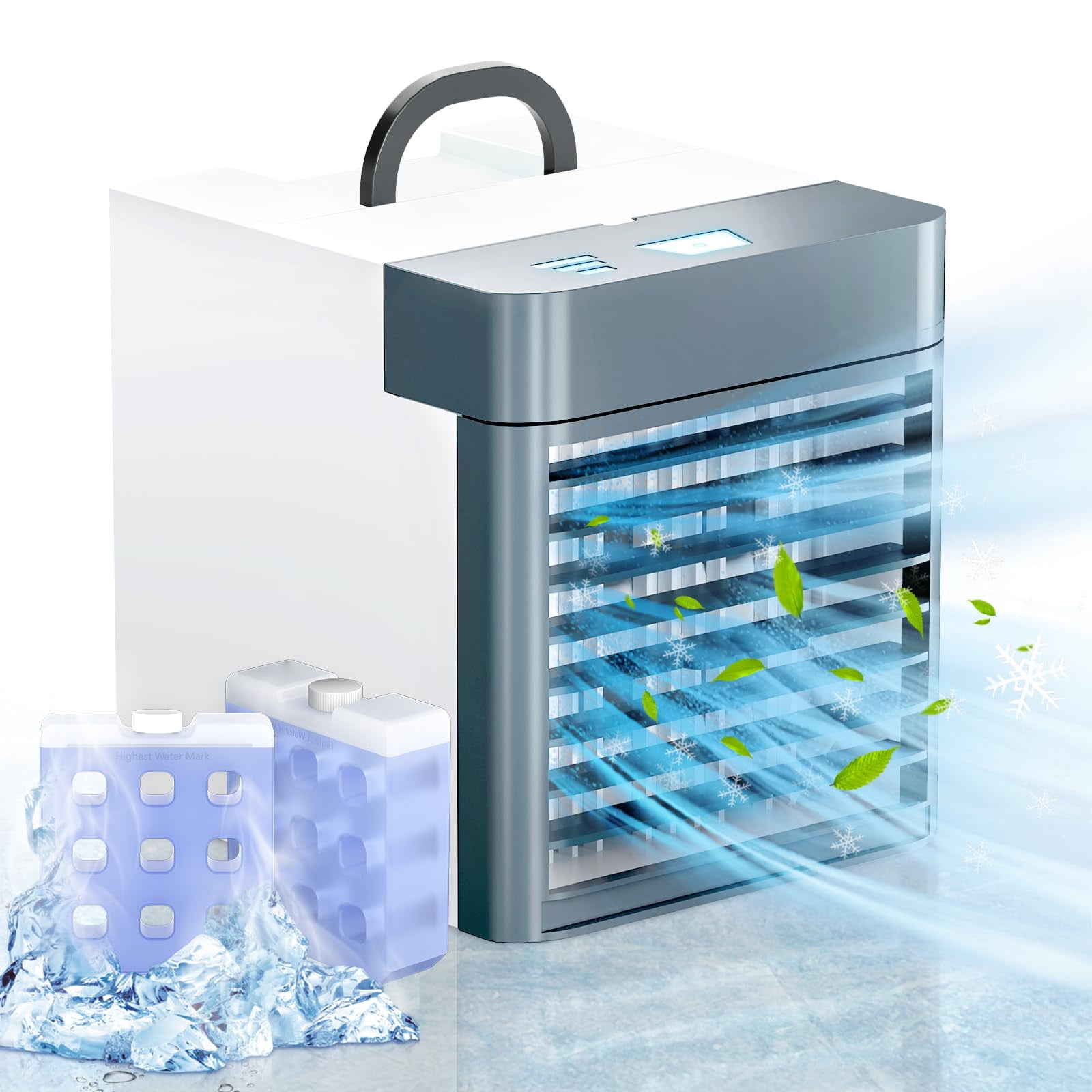Portable Air Conditioners Fan, Anti-leakage Water Mini Air Cooler with ...
