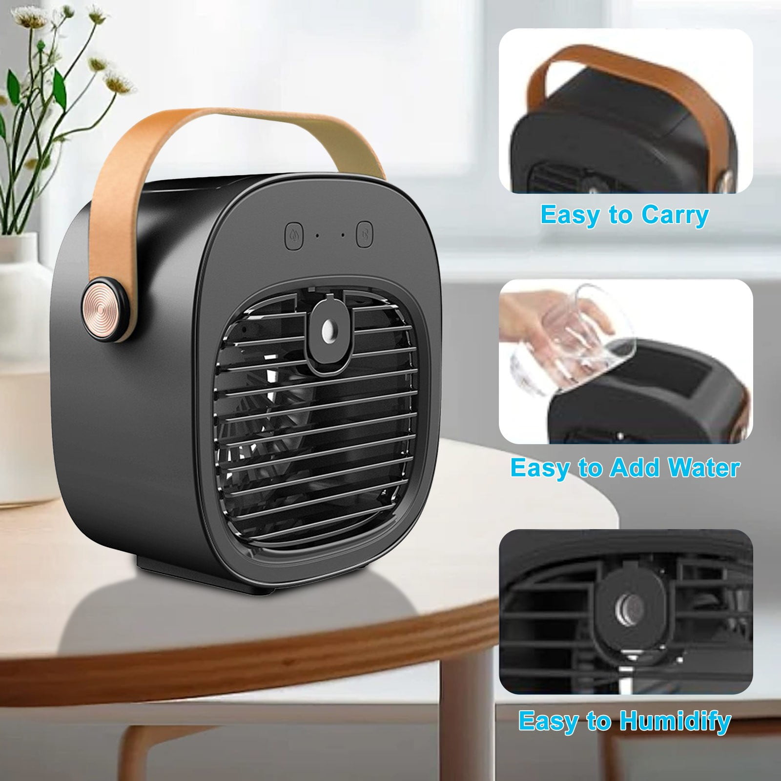 Portable Air Conditioners Fan, USB Conditioner Humidifier Fan, USB Mini ...