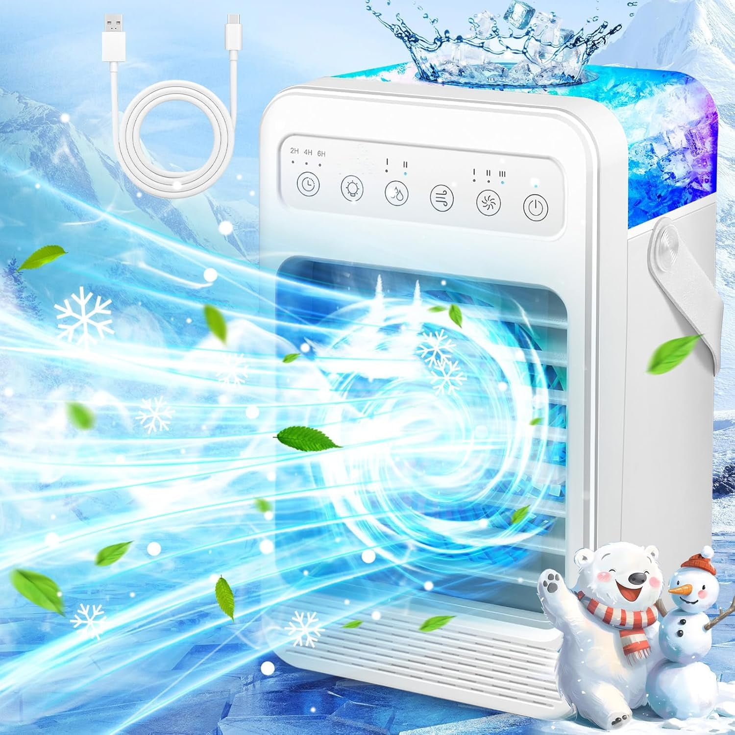 Portable Air Conditioners, Mini Air Conditioner Personal Evaporative ...