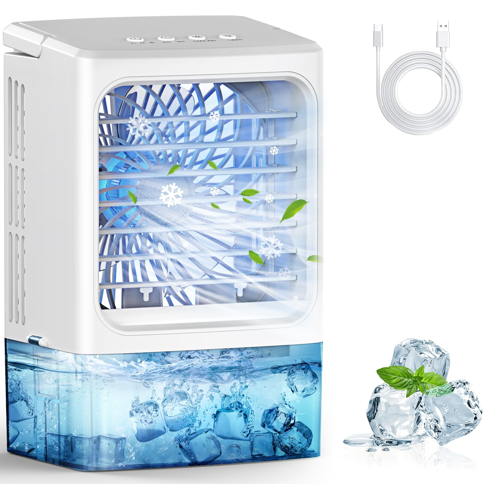 Portable Air Conditioners,Upgraded Small Air Conditioner Personal Air ...