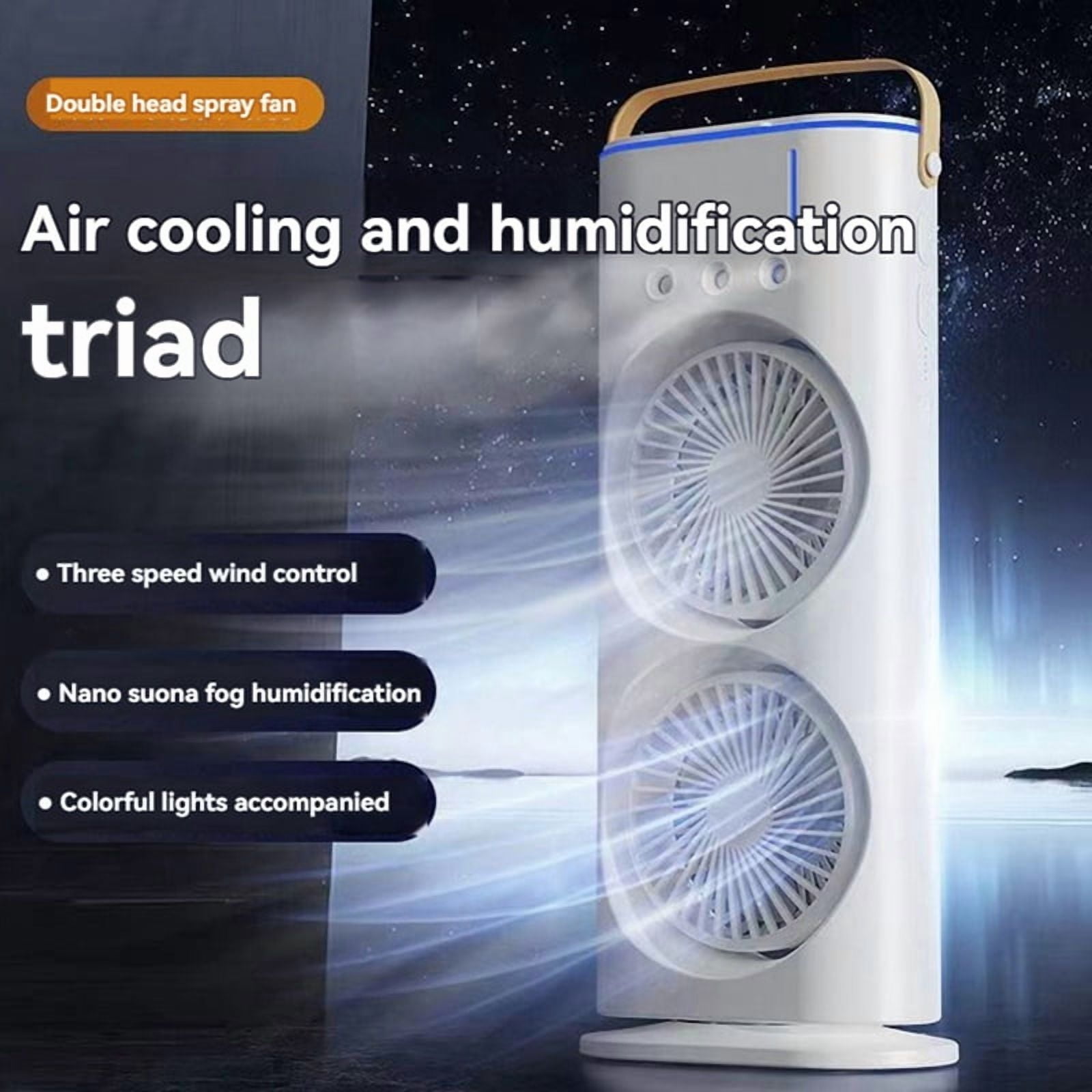 Portable Air Cooling Fan Rechargeable Air Misting Tower Fan with Remote ...