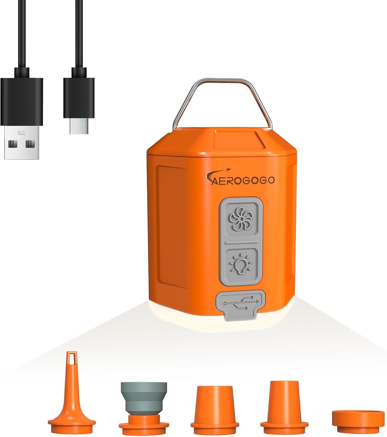 AEROGOGO Portable Air Pump 4.2kPa Inflatable Pump with Camping Light ...
