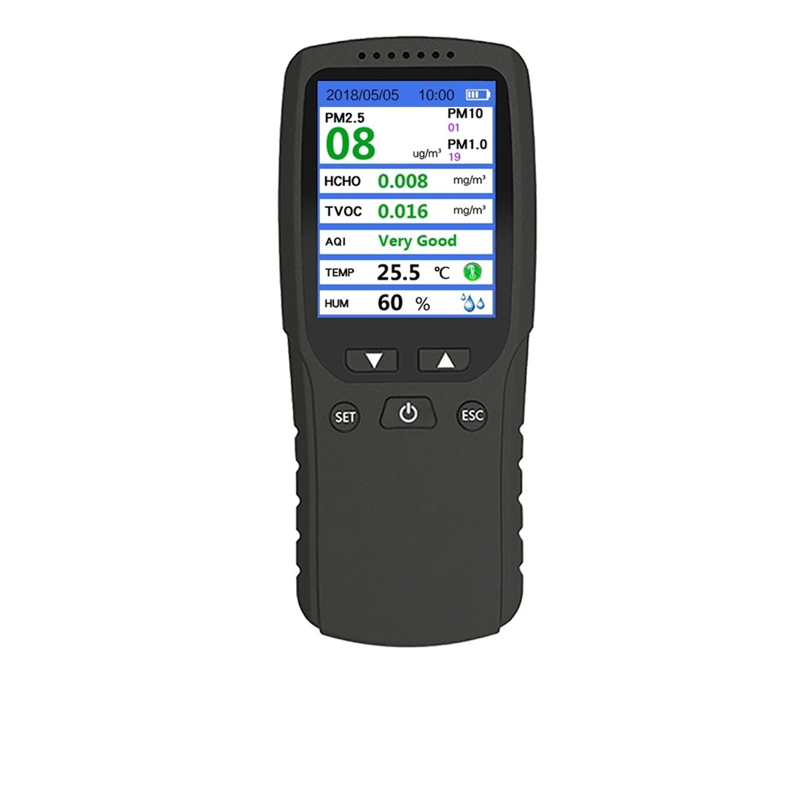 Portable Air Quality Detector Monitor Tracks PM2.5 Haze Dust Meter For ...