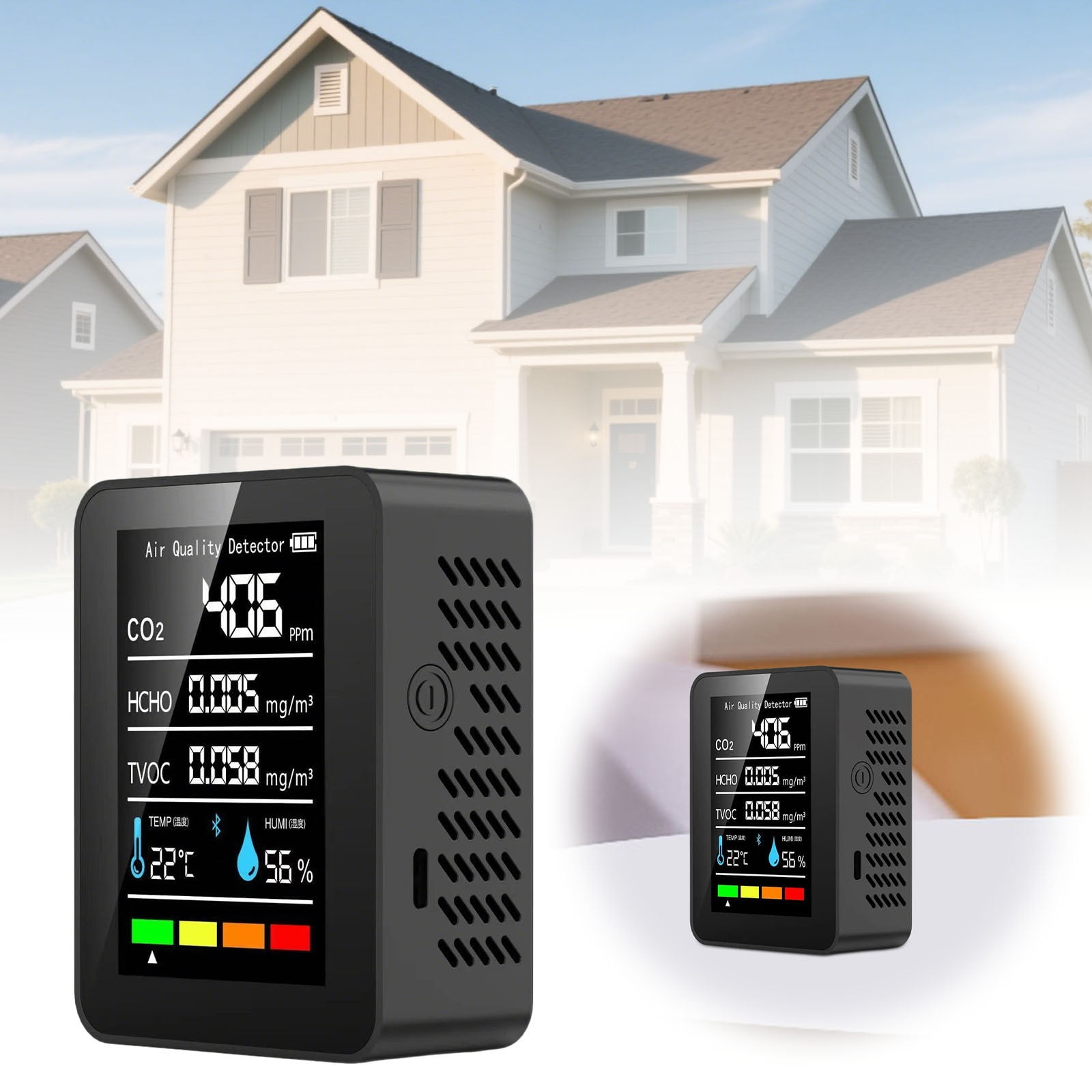 Portable Air Quality - USB Charging, Real-Time Monitoring - for Home ...