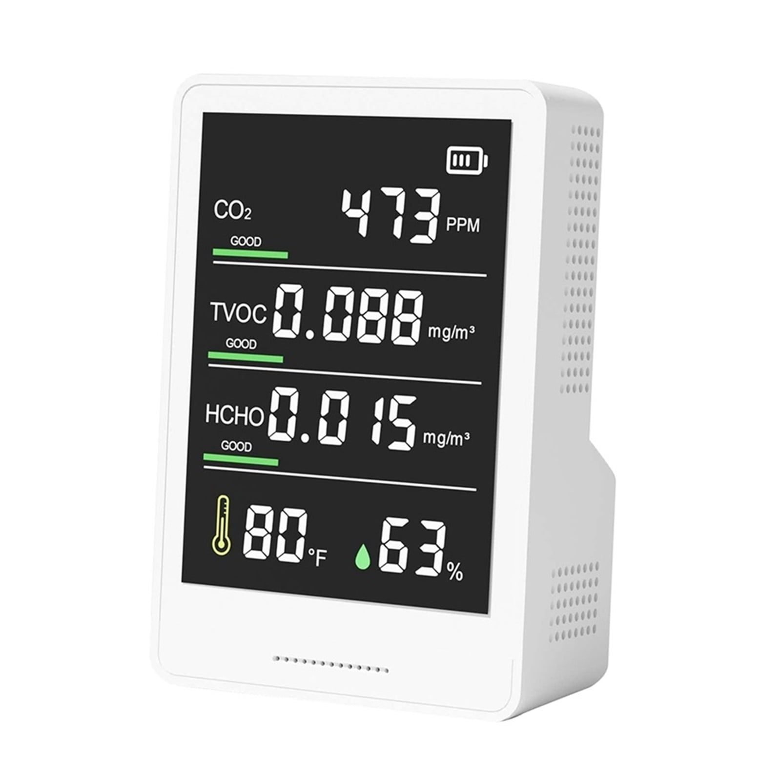 Portable Air Quality Monitor Tester CO2 Detector CO2, TVOC, HCHO ...