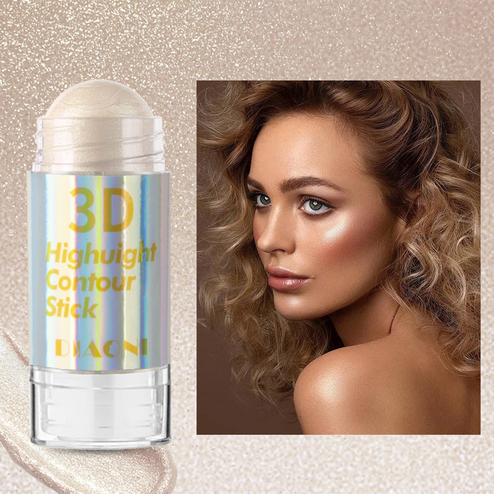 Portable All-in-One Beauty Highlighter Stick, High Luminosity Makeup ...