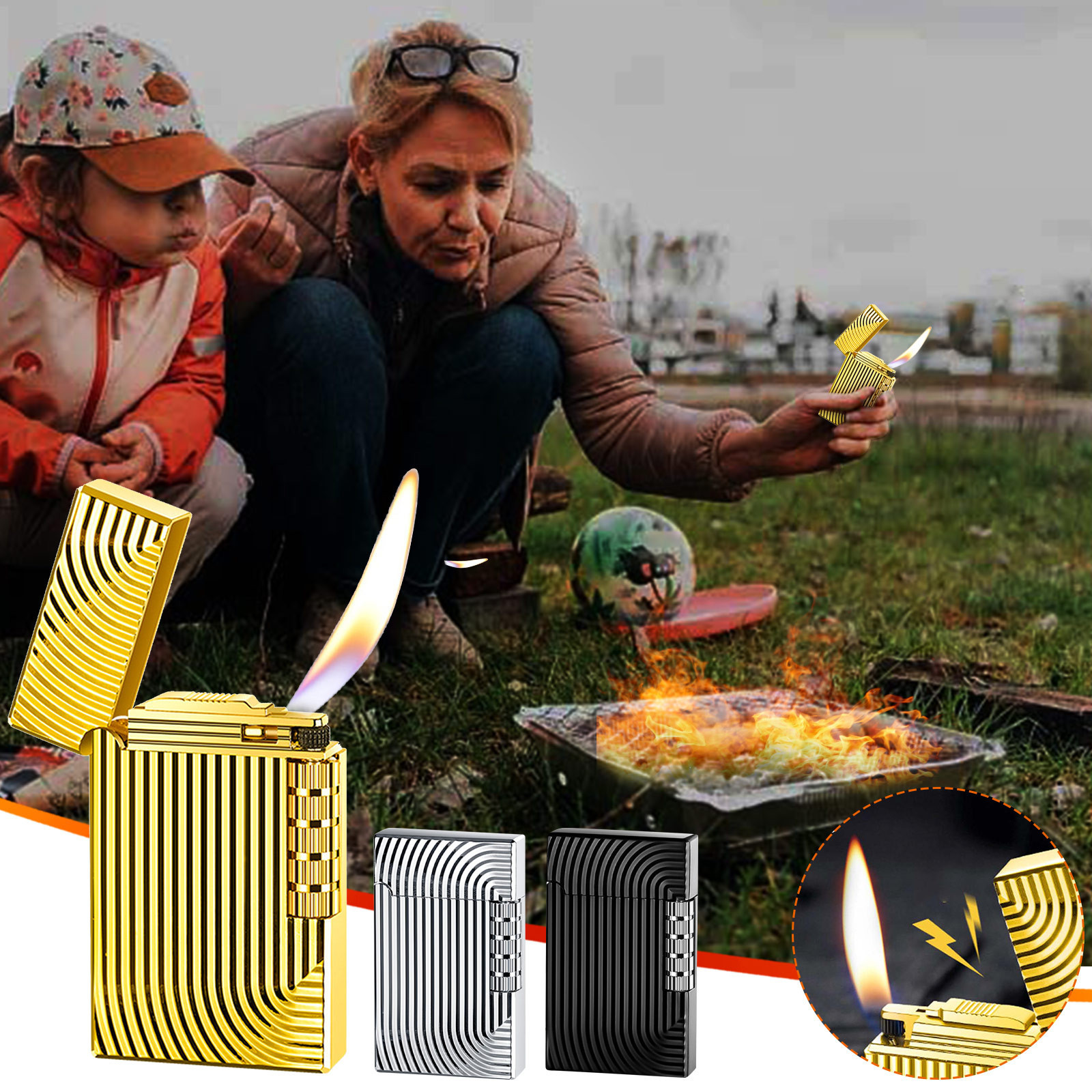 Portable Alloy Soft Flame Butane Lighter | Adjustable Flame Control ...