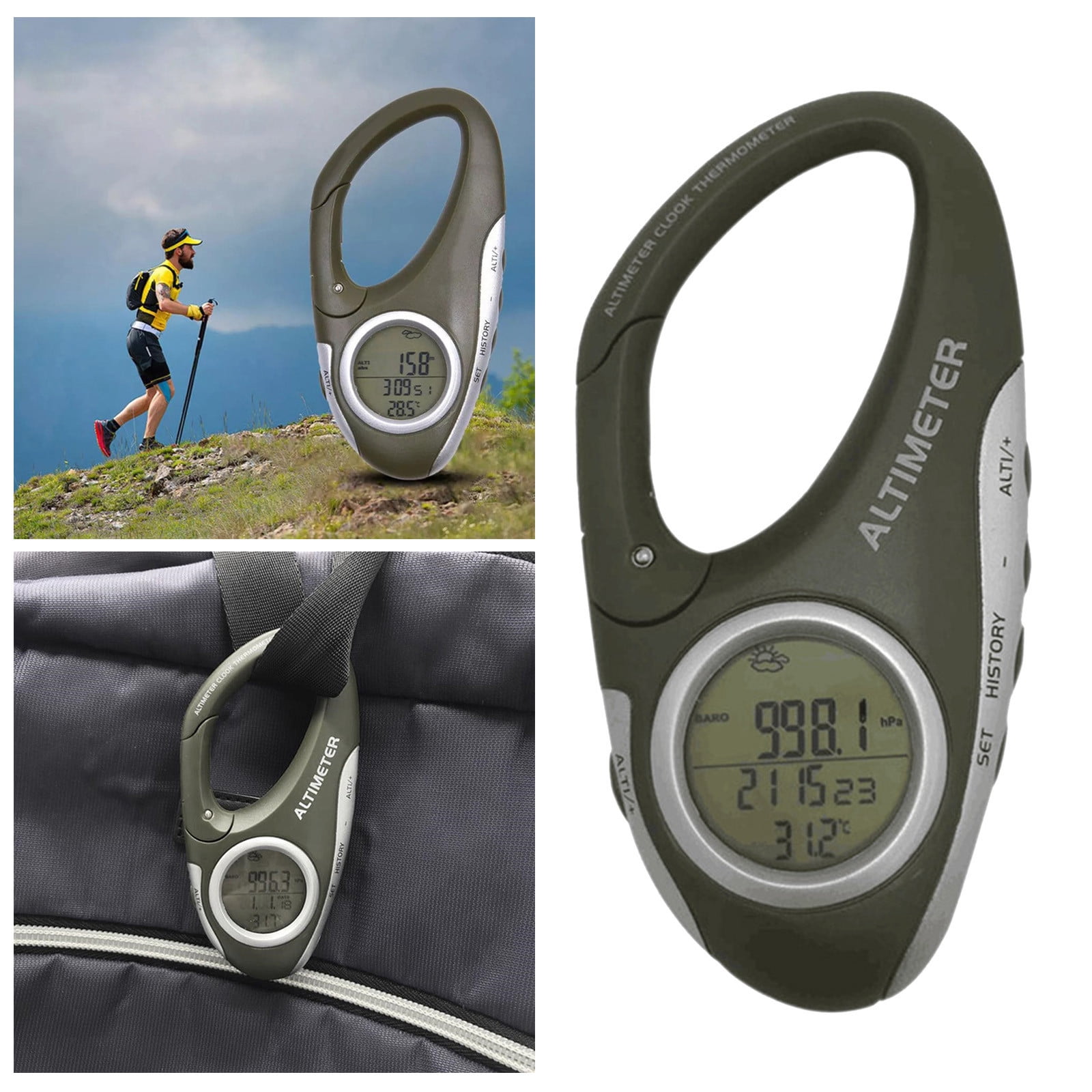 Portable Altimeter Barometer Hygrometer for Climbing Camping Hiking ...