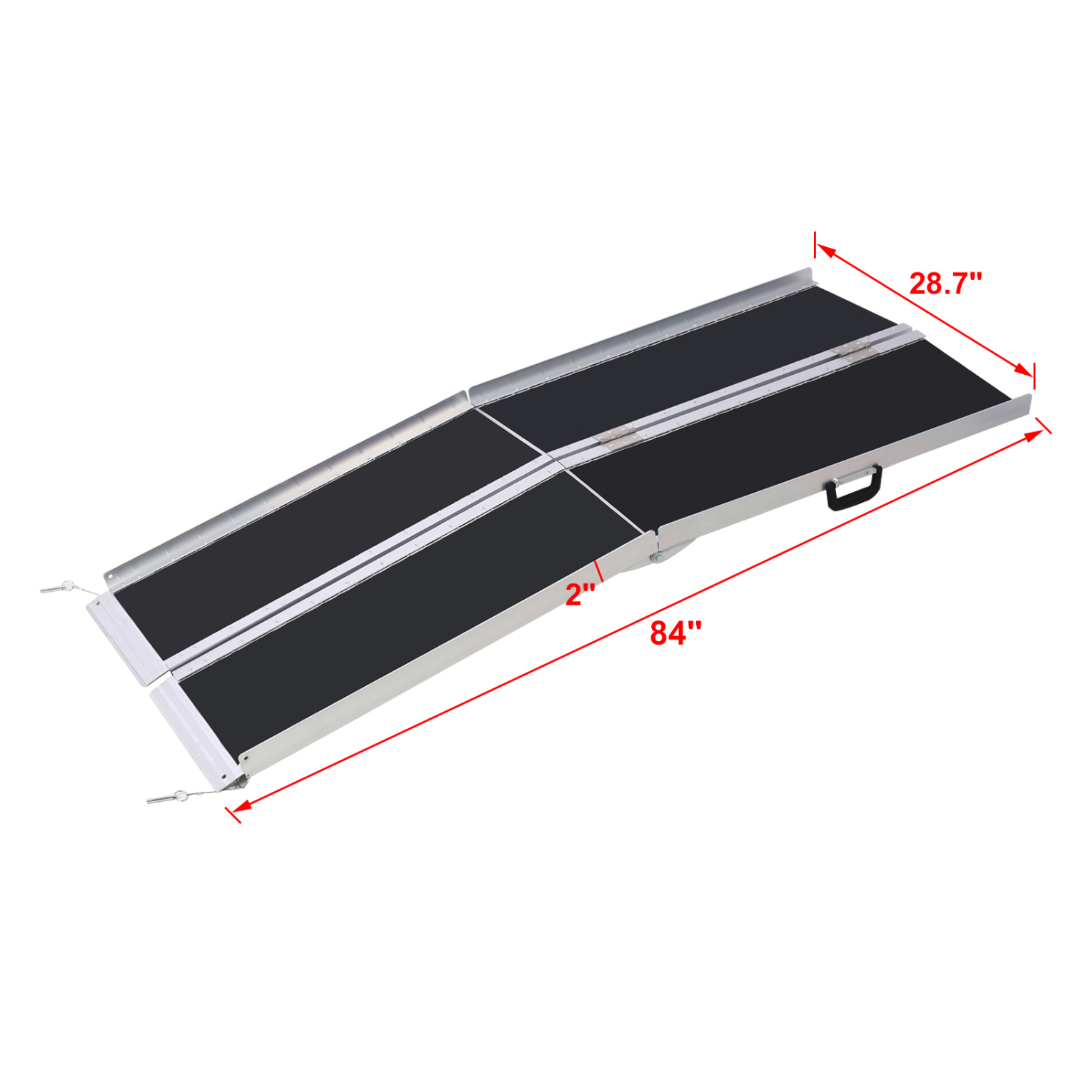 Portable Aluminium Threshold Ramp 7ft Wheelchair Ramp with 600 Pound ...