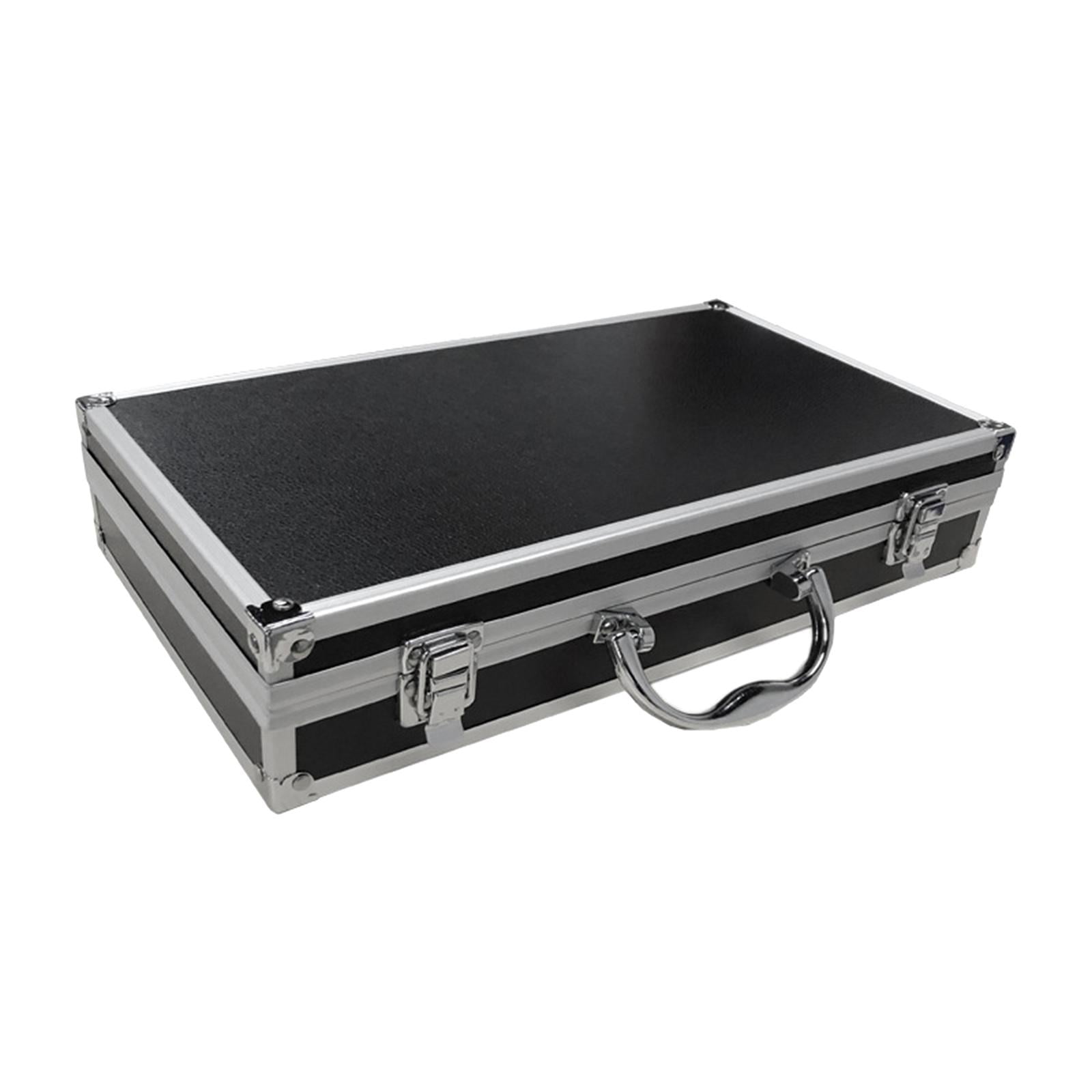Portable Aluminum Microphone Carrying Case Hard Shell Mic Foam Case ...