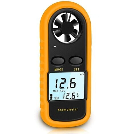 Portable Anemometer High Precision Digital Anemometer (±5%) with LCD ...