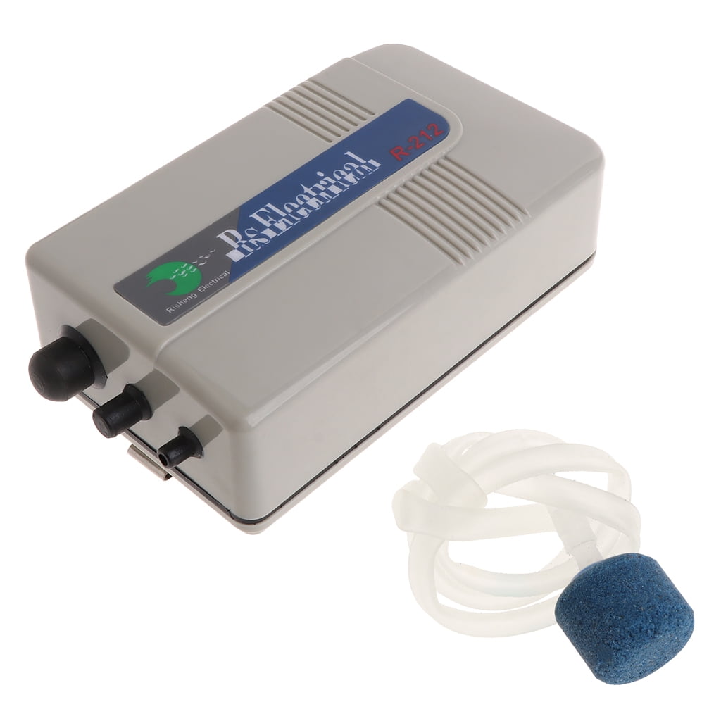 Portable Aquarium Air Pump Quiet Single Outlet Fish Tank Aerator Small ...