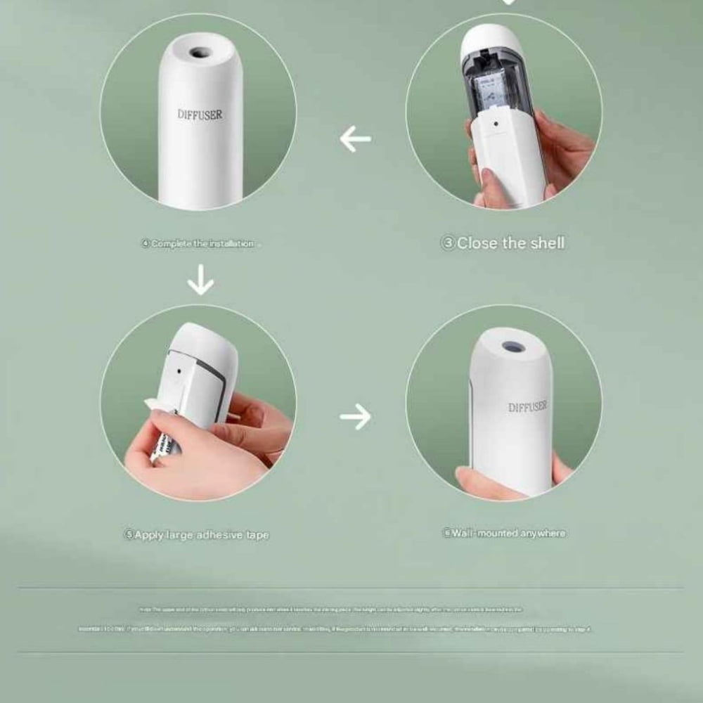 Portable Aromatherapy Diffuser Long-Lasting Essential Oil Freshener ...
