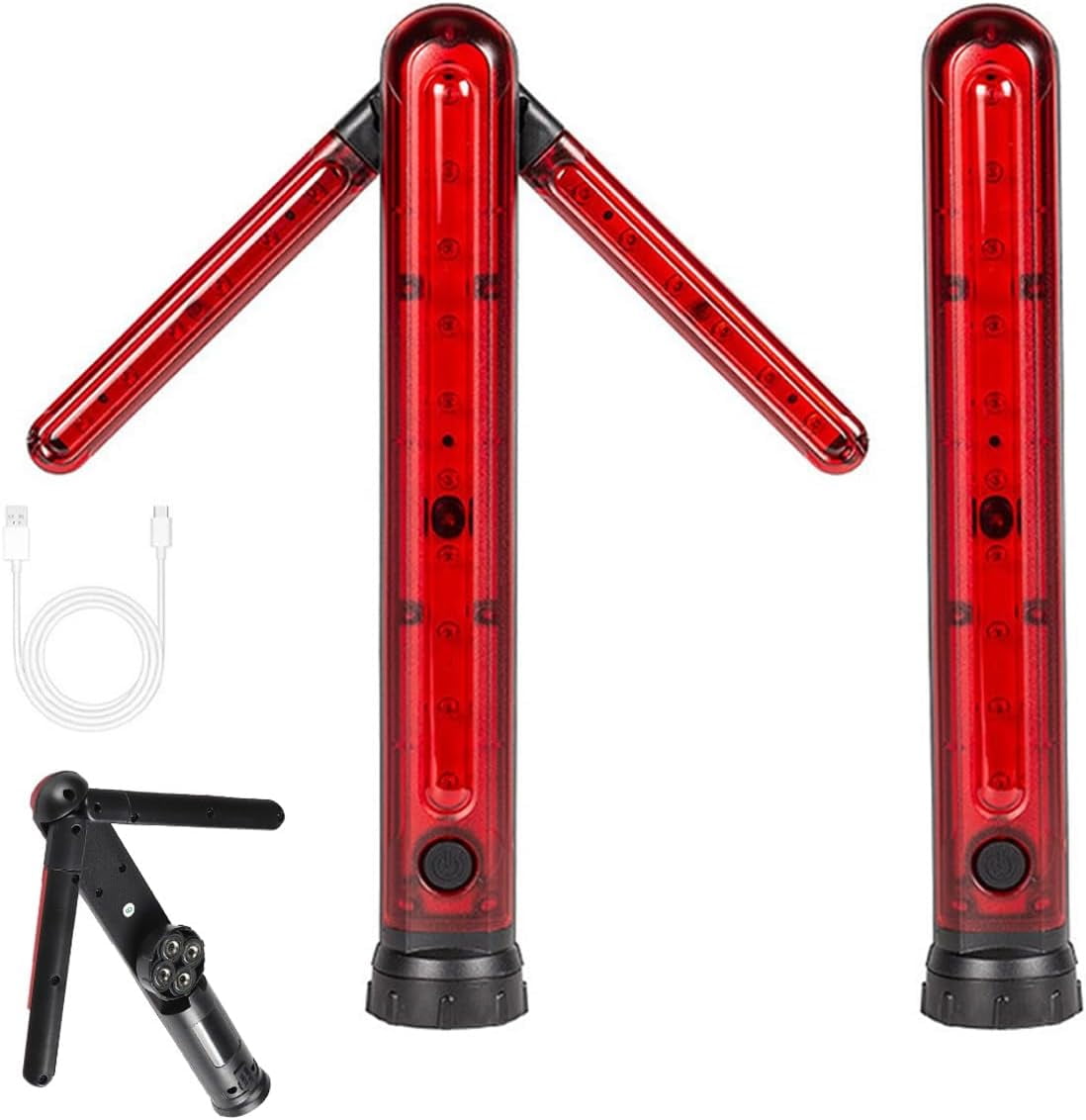 Portable Arrow Safety Light 3-Pack, Hand-Held Red Arrow LED Traffic ...