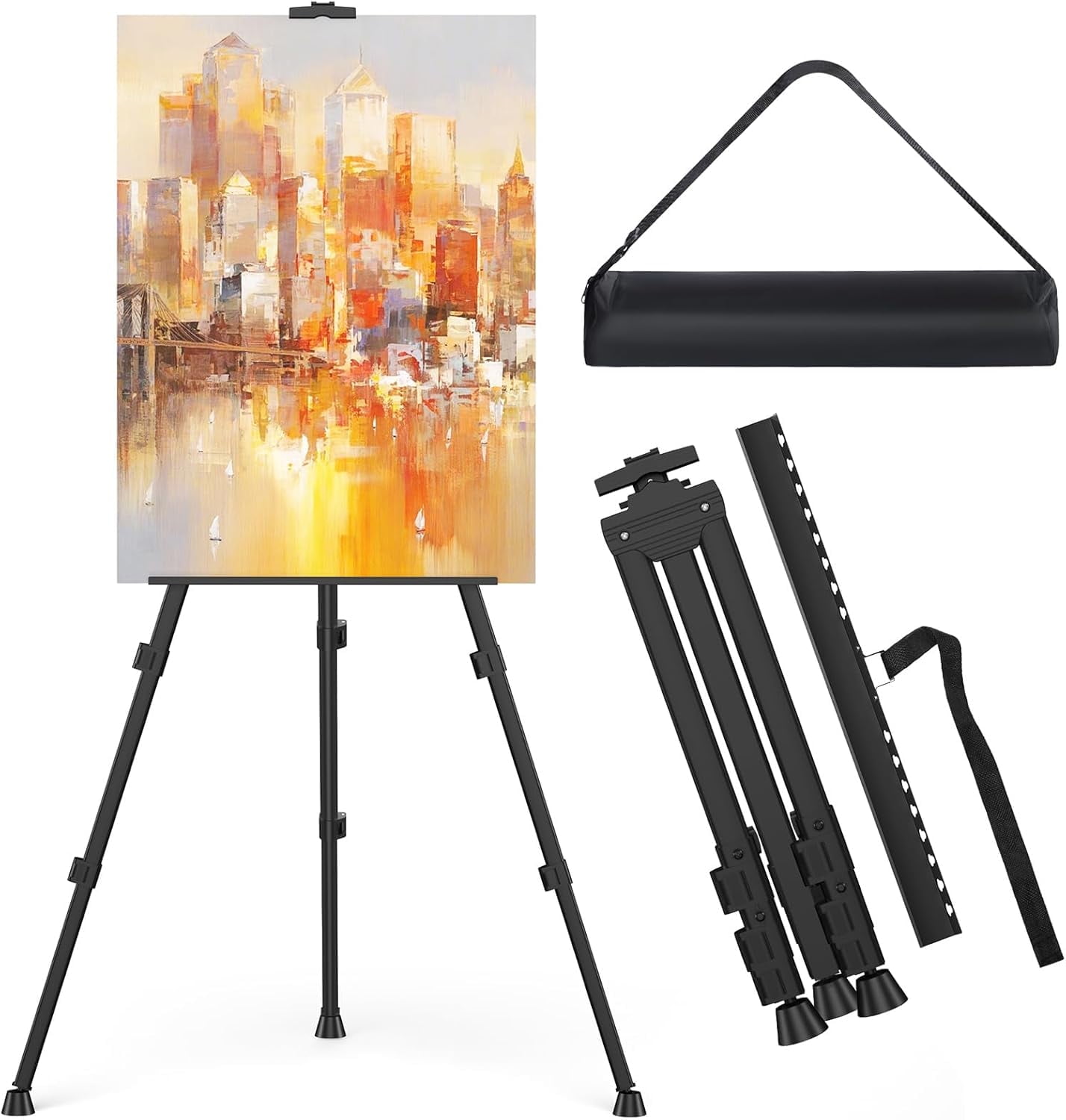 Portable Art Painting Easel Stand - Adjustable Display Artist Tripod ...