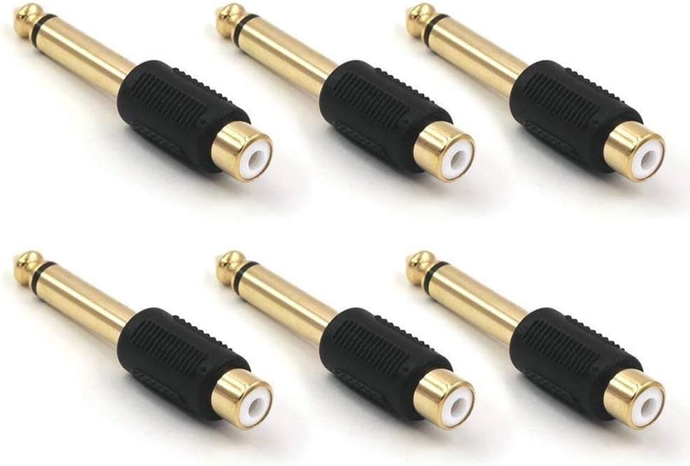 Portable Audio Transformer, TS 6.35mm Mono Male to RCA Adapter ...