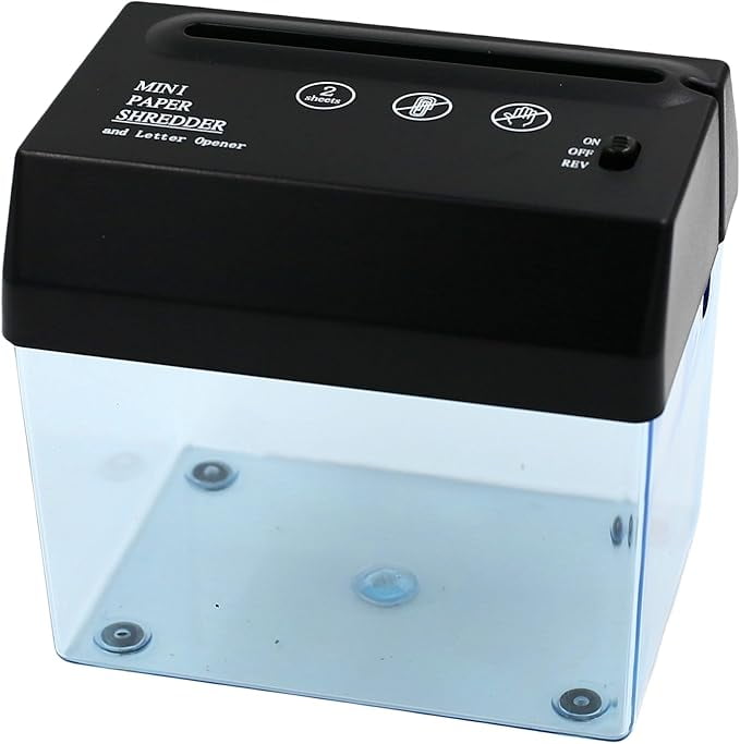 Portable Auto Paper Shredder - Mini USB Document Cutter, Strip Cutting ...