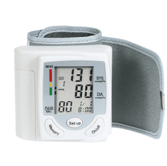 Portable Automatic Digital LCD Display Wrist Blood Pressure Monitor ...
