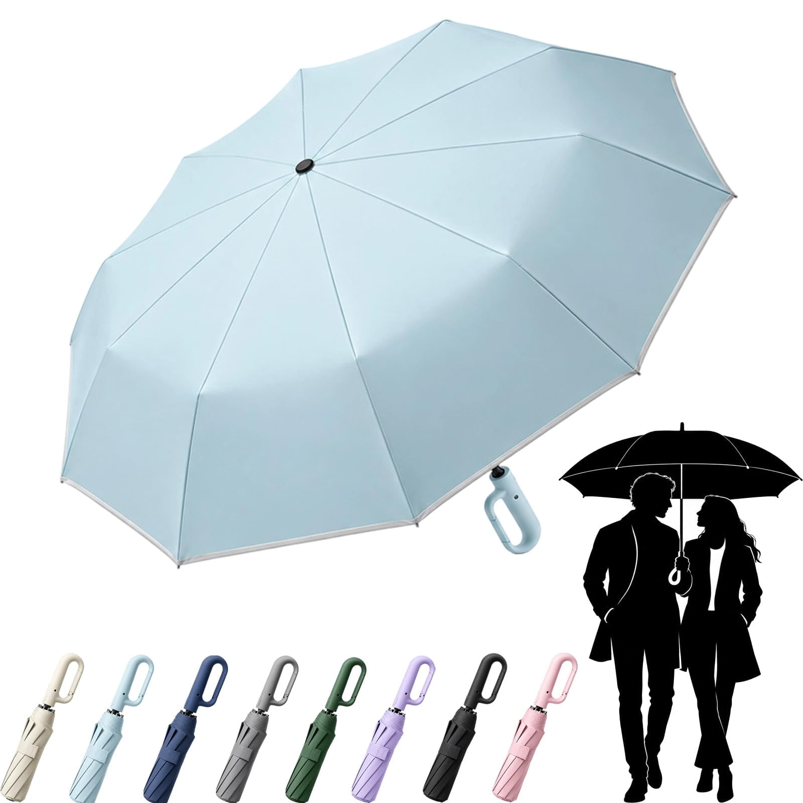 Portable Automatic Folding Umbrella, Large Automatic Sun & Rain ...
