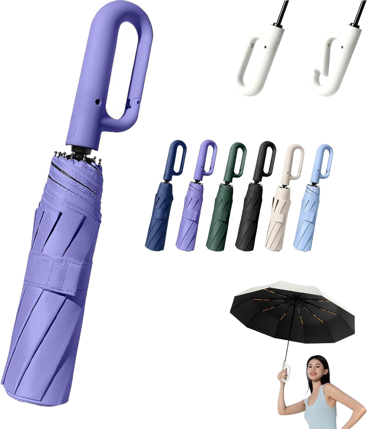 Portable Automatic Folding Umbrella, Strong UV for Protection ...