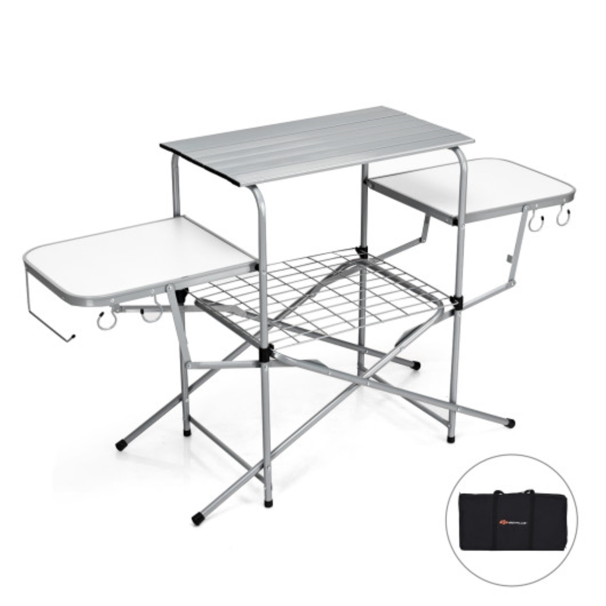 Portable BBQ Table with Shelves and Carrying Bag - Walmart.com
