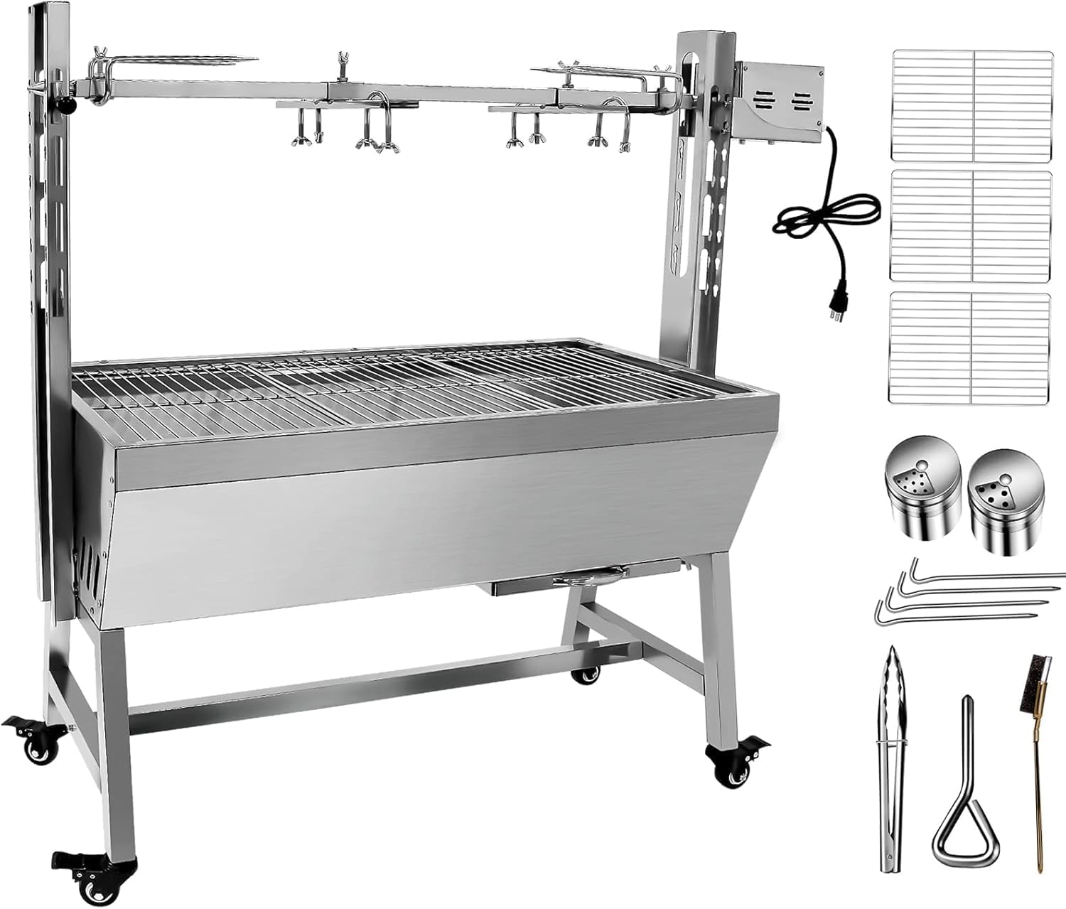 Portable BBQ Whole Pig, Lamb, Goat Charcoal Spit Rotisserie Roaster ...
