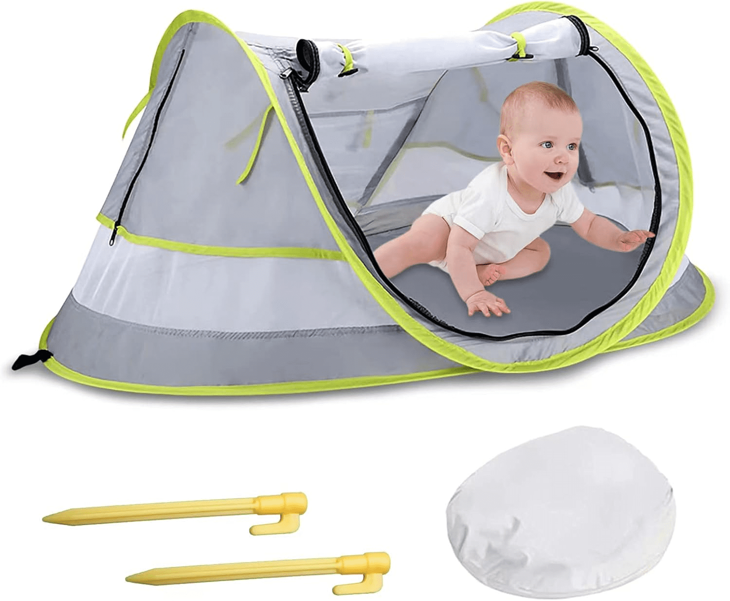 Portable Baby Beach Tent, UPF 50+ Pop Up Beach Tent Sun Shelter, Easy ...