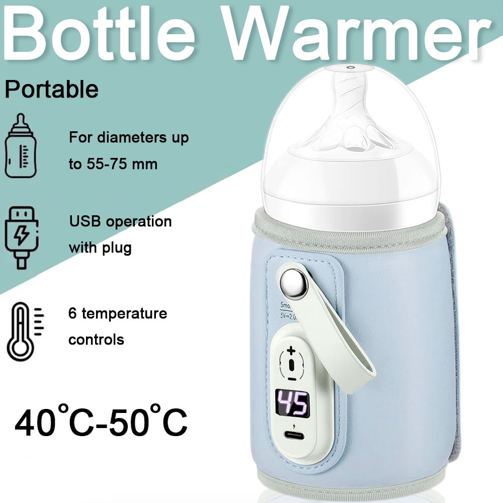 IFCOW Fast Baby Bottle Warmer, Portable Milk Heater with LCD Display ...