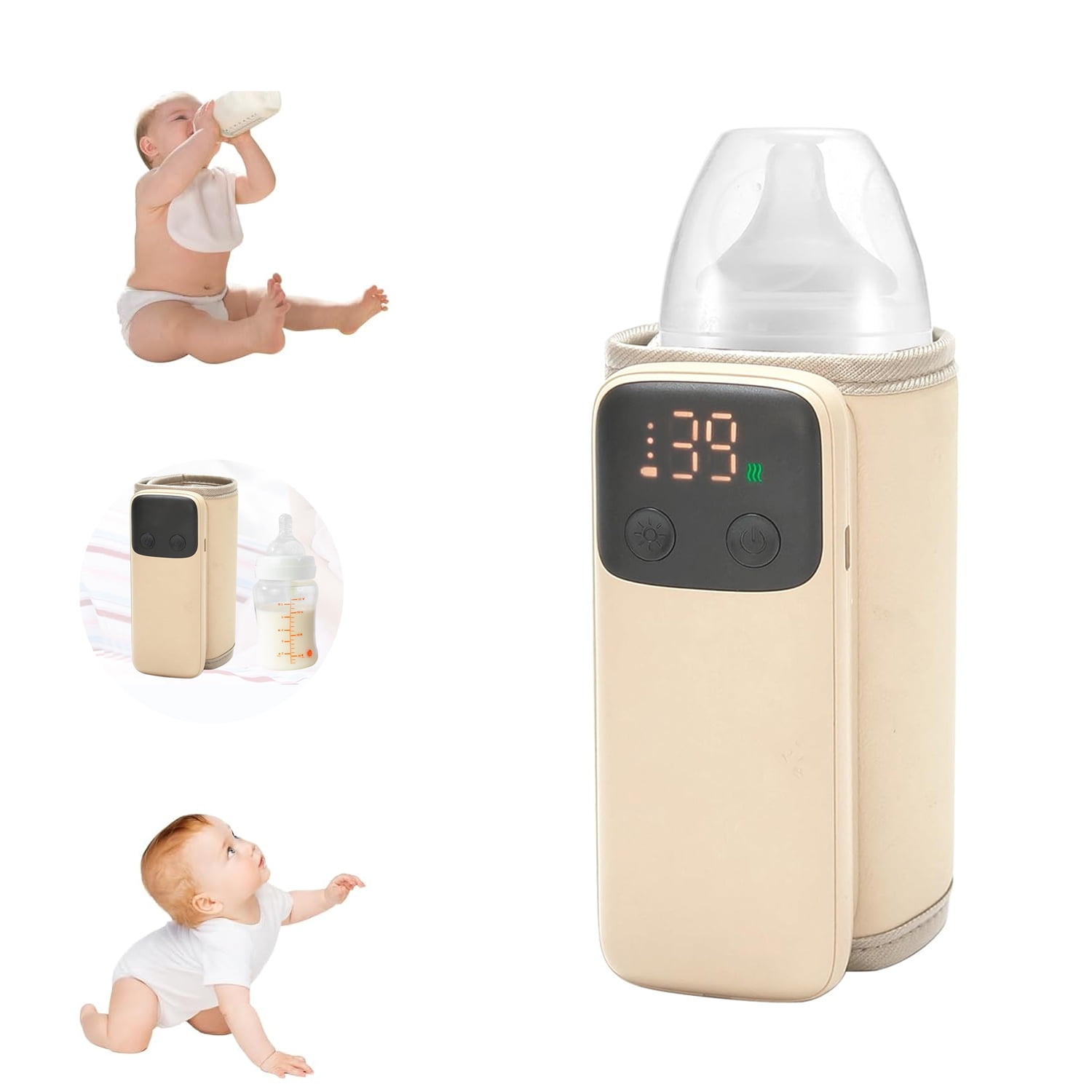 Portable Baby Bottle Warmer Bag, Rechargeable Wireless Portable Baby ...
