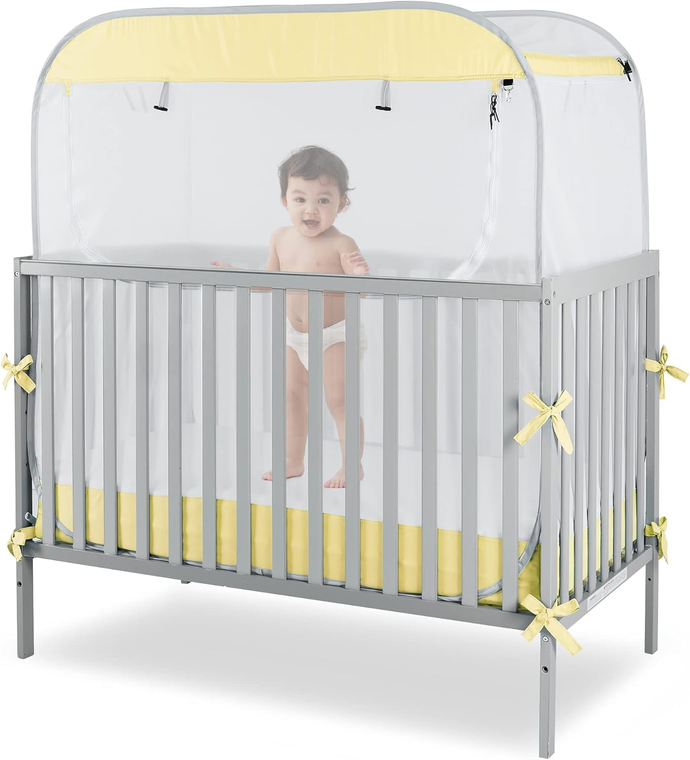Portable Baby Crib Net Safety Mesh Tent,Pop up Infant Mosquito Net, See ...