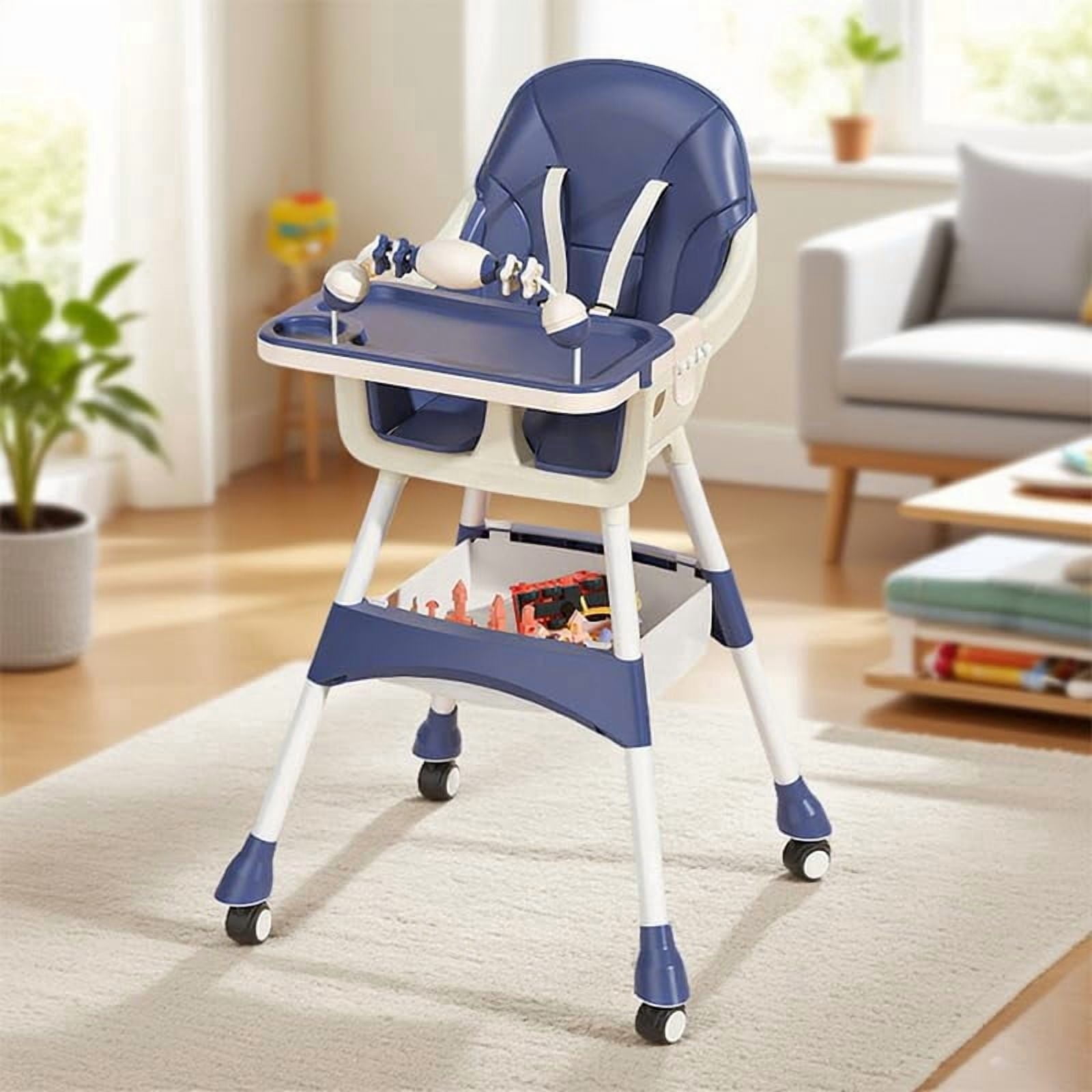Portable Baby High Chair for Babies & Toddlers, Multi-Use Easy-Clean ...