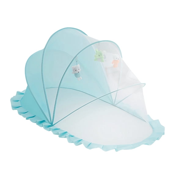 Portable Baby Mosquito Net Crib Tent with Hanging Toys, Breathable Mesh ...